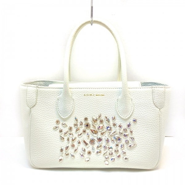 アクセソワ ドゥ マドモワゼル AccessoiresDeMademoiselle ADMJ トートバッグ - レザー 白×クリア ビジュー バッグ(その他)｜売買されたオークション情報 ...
