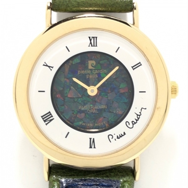 pierre cardin ピエールカルダン 腕時計 - CSB1736 レディース モザイクオパール/革ベルト ネイビー×アイボリー×マルチ(ピエール・カルダン)｜売買されたオークション情報 ...