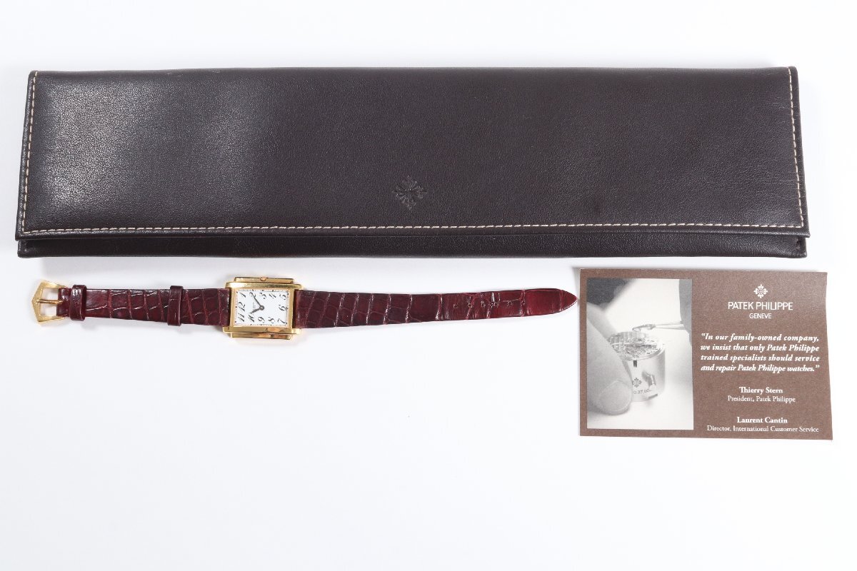 PATEK PHILIPPE パテックフィリップ ゴンドーロ 4824J K18YG 750刻印 総重量約28.7g クオーツ レディース 腕時計 ケース付き 4073-TE(ゴンドーロ ...