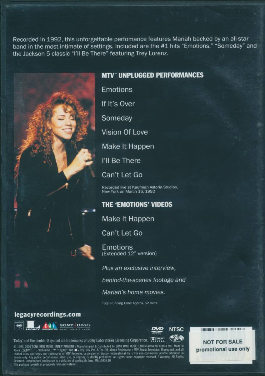 Yahoo!オークション - 中古 DVD MARIAH CAREY MTV UNPLUGGED +3 SONY B...