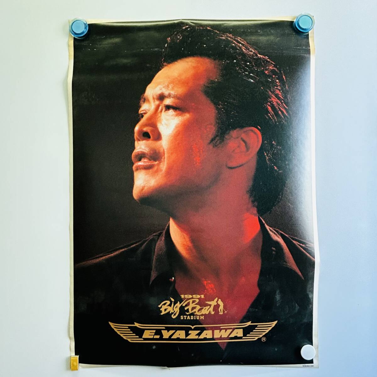 Yahoo!オークション - NA8817 当時物 矢沢永吉 ポスター E.YAZAWA / 19...