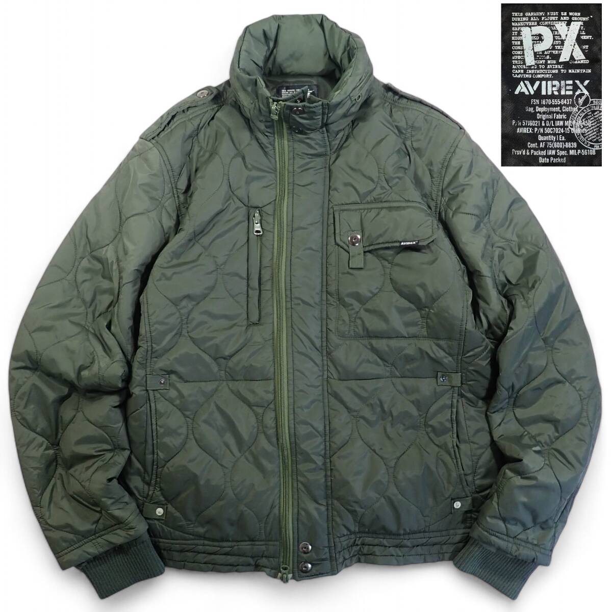 Yahoo!オークション - 6181/AVIREX PX 中綿入り ナイロン ジャケット X...