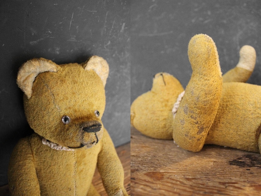 Yahoo!オークション - アンティーク フランス くま ぬいぐるみ [oje-10...