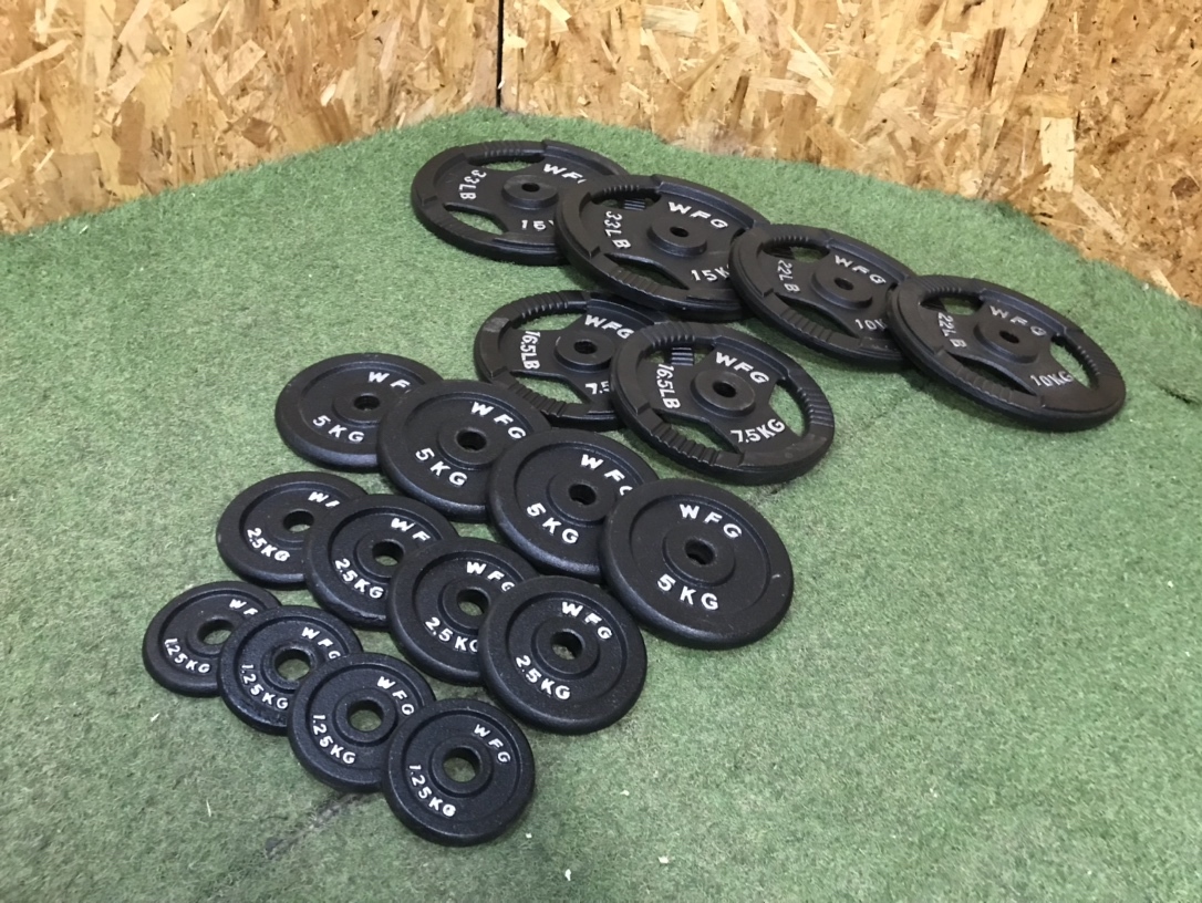 Yahoo!オークション - WFG プレートセット 15kg×2/10kg×2/7.5kg×2/5kg×...