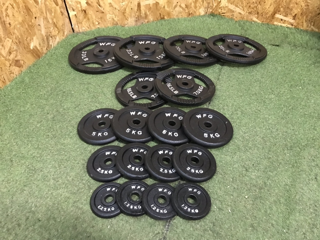 Yahoo!オークション - WFG プレートセット 15kg×2/10kg×2/7.5kg×2/5kg×...