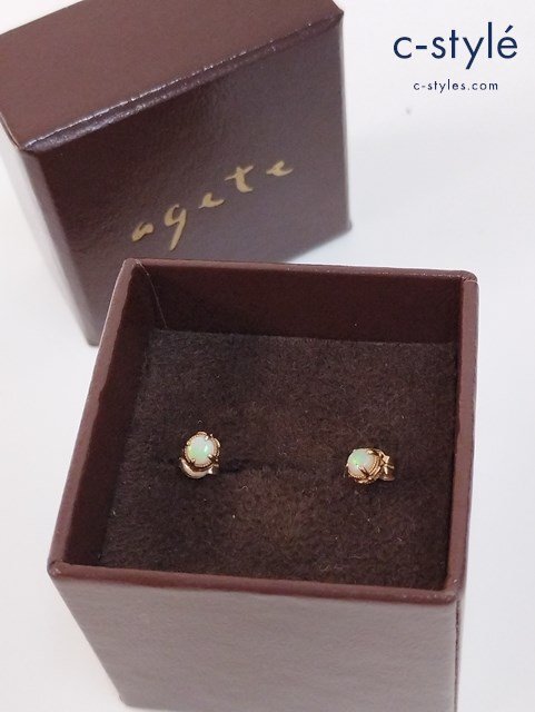 Yahoo!オークション - I787a [人気] agete アガット ピアス ゴールド ...