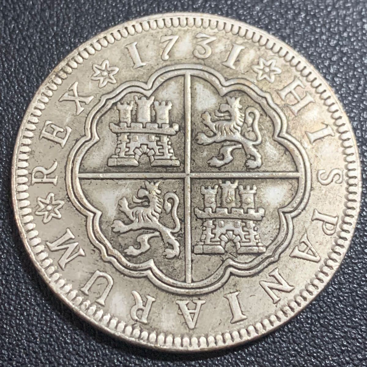 Yahoo!オークション - 銀貨 古銭 1731年 スペイン帝国 フェリペ五世 8P...