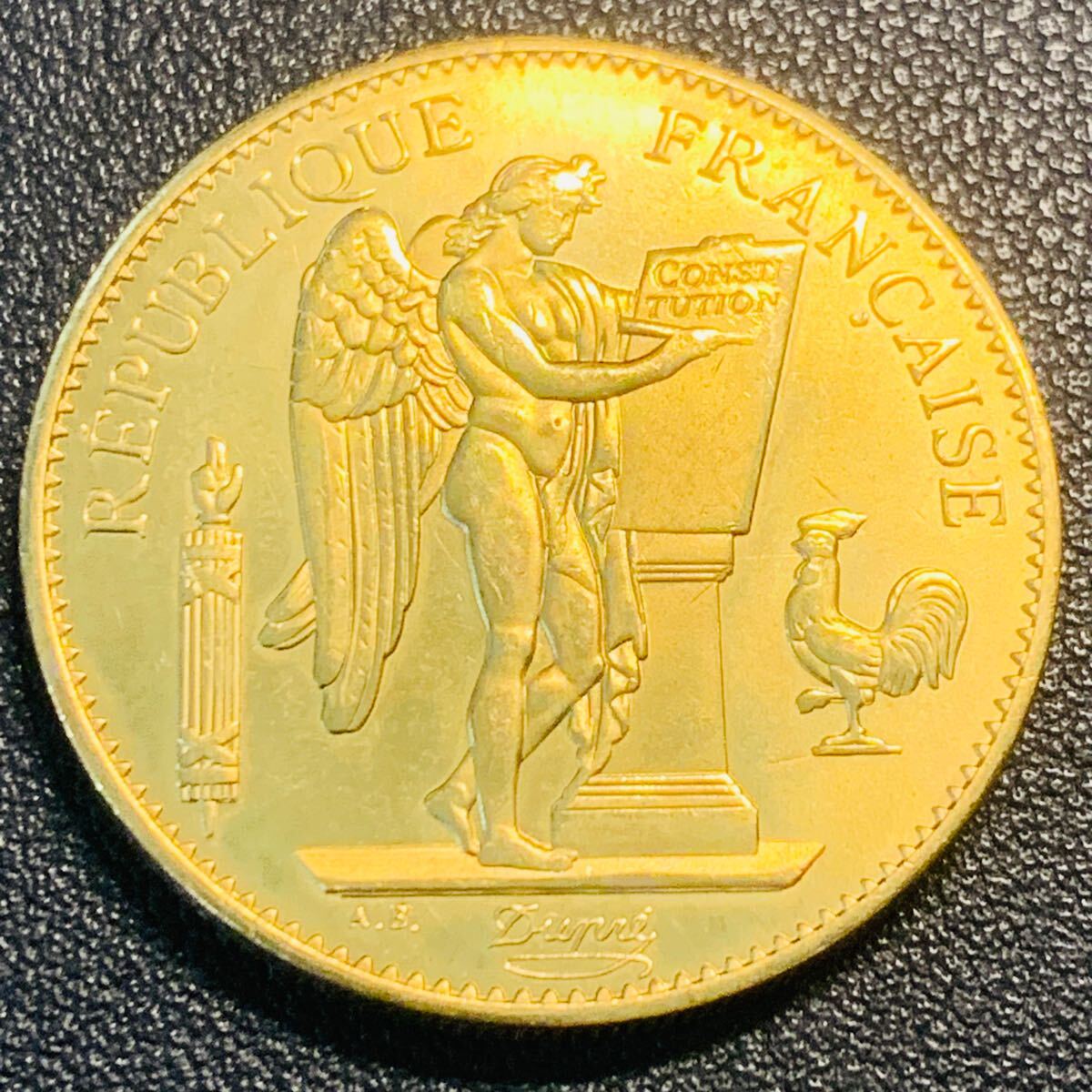 Yahoo!オークション - 金貨 古銭 1894年 フランス帝国 リバティ 桂冠 ...