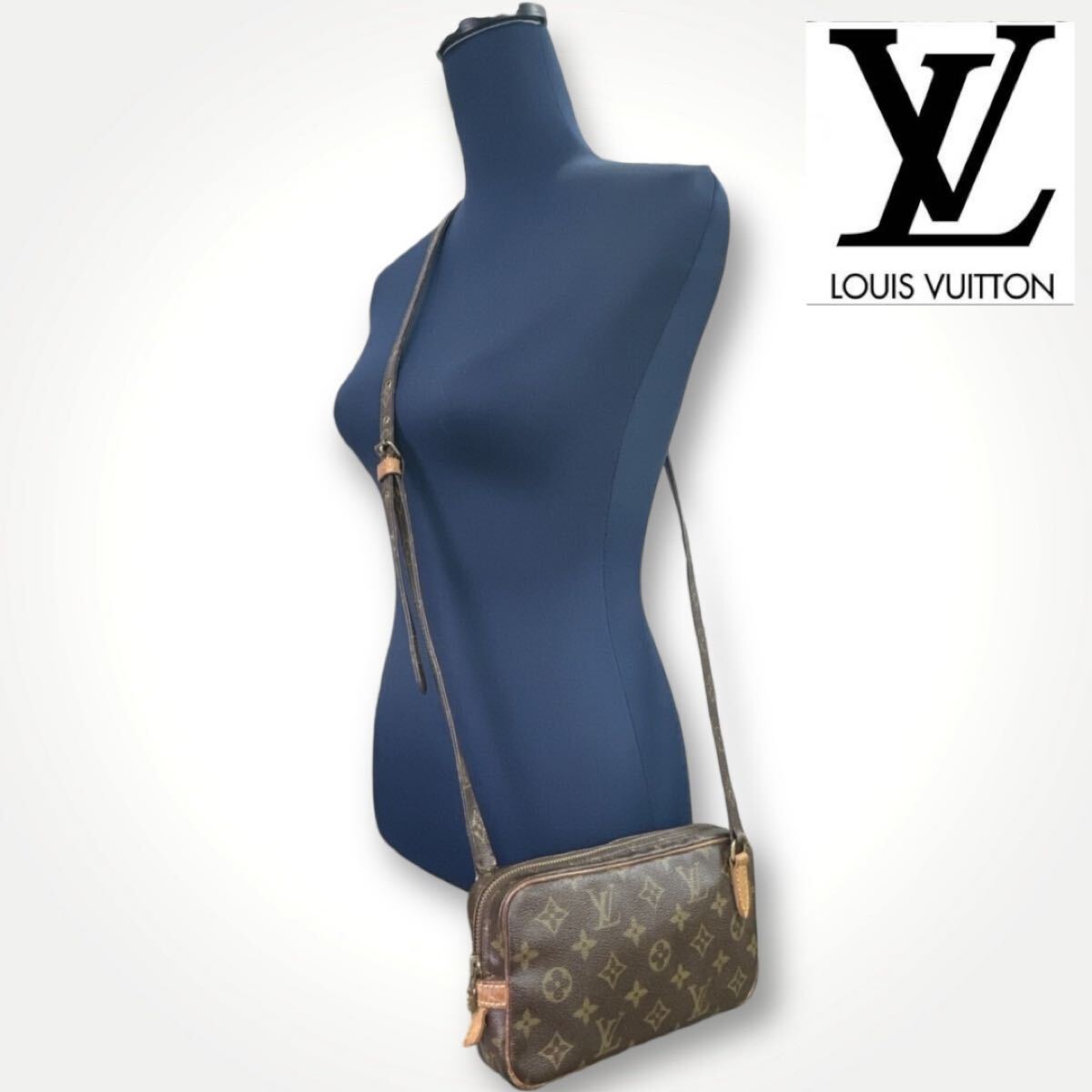 Yahoo!オークション - y383 ルイヴィトン モノグラム マルリーバンドリ...