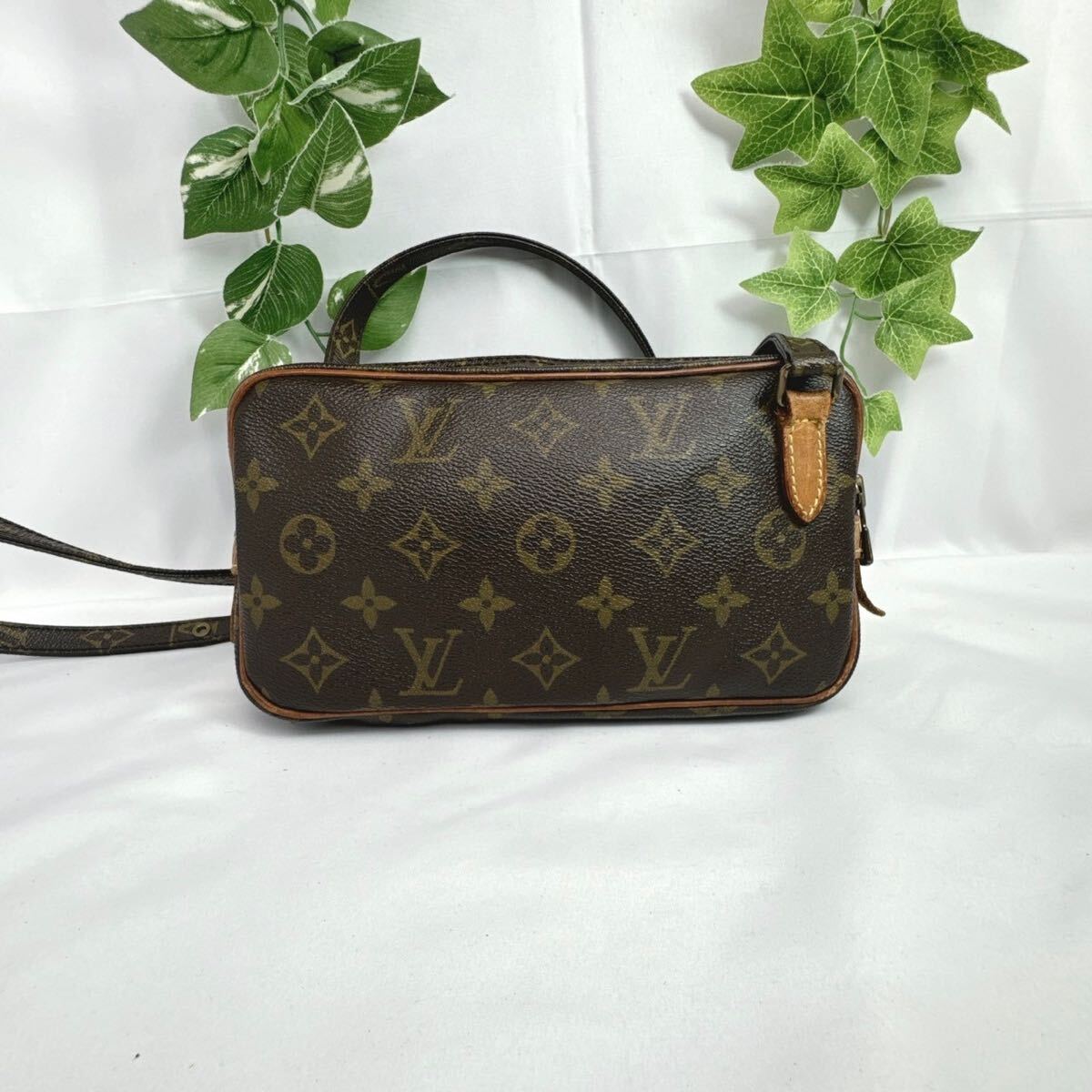 Yahoo!オークション - y383 ルイヴィトン モノグラム マルリーバンドリ...