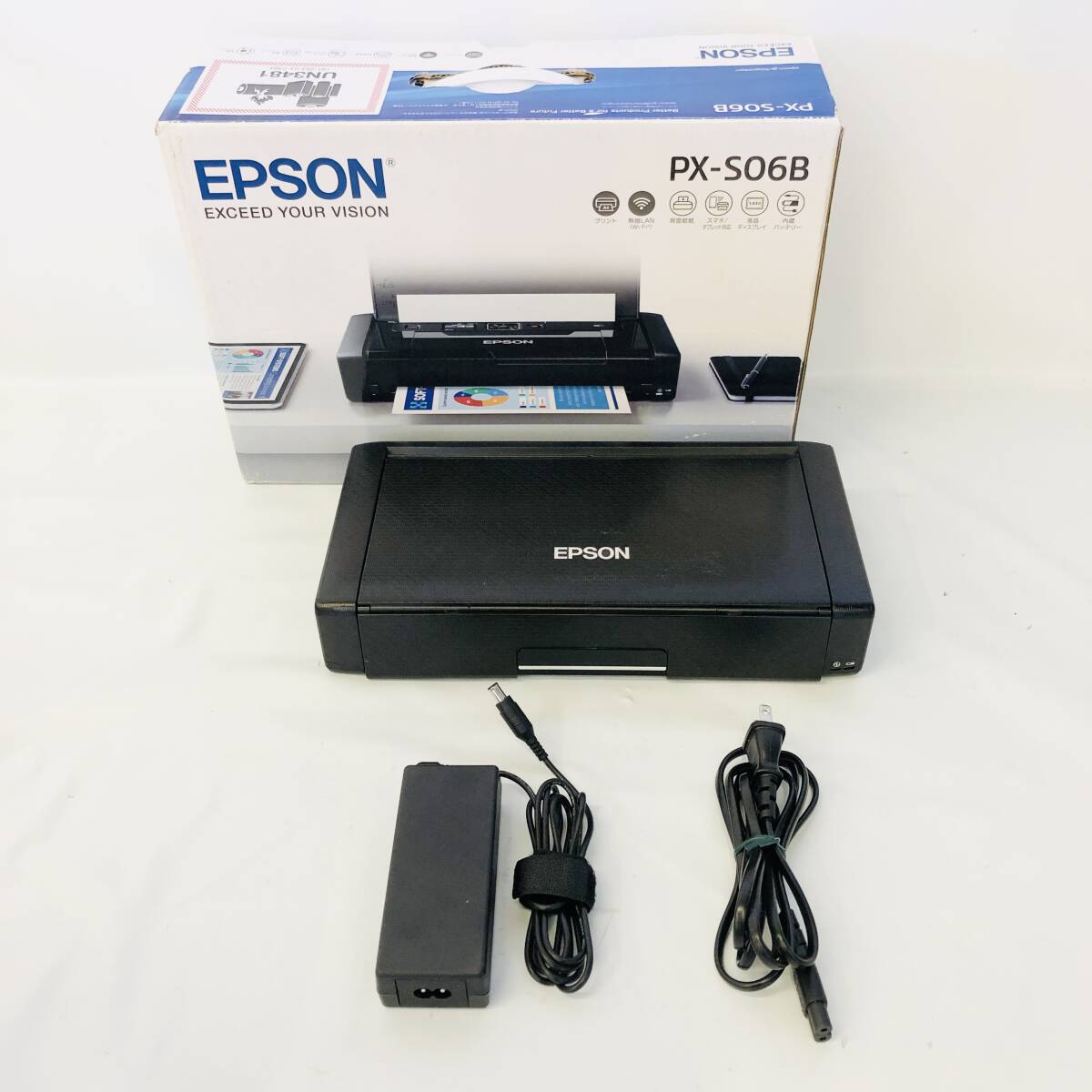 Yahoo!オークション - EPSON PX-S06B ブラック A4 モバイルプリンター ...
