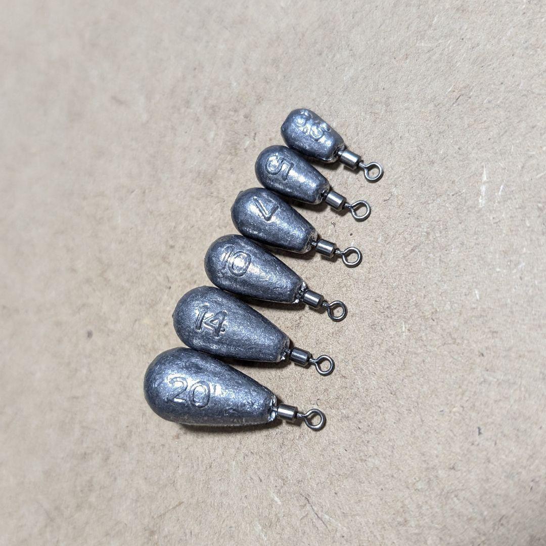 Yahoo!オークション - フリーリグ シンカー 14g 10g 7g 各20 計60個 ナ...