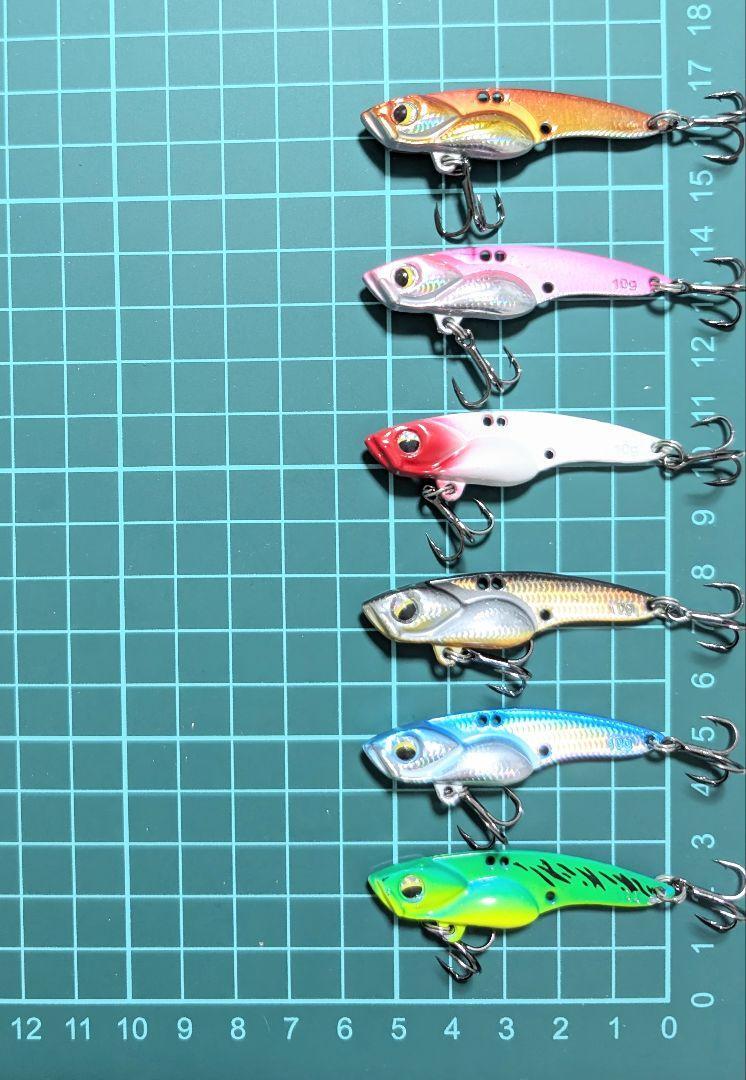 Yahoo!オークション - バイブレーションルアー 鉄板 10g 6色 5.5cm シ...