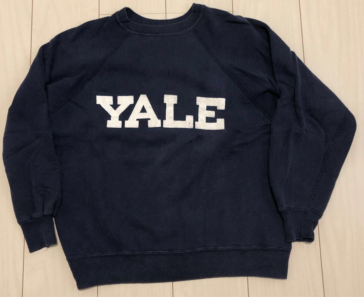 Yahoo!オークション - 60's''YALE'' ラグランスウェット フロッキープ...
