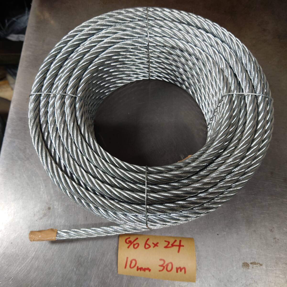Yahoo!オークション - メッキワイヤーロープ 10mm 30m巻 （日本製）