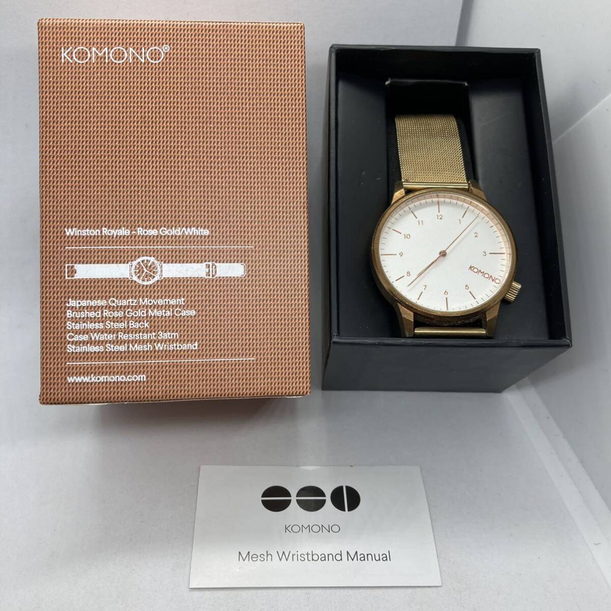 Yahoo!オークション - 530-0272 KOMONO 腕時計 KOM-W2356 金属ベルト ...