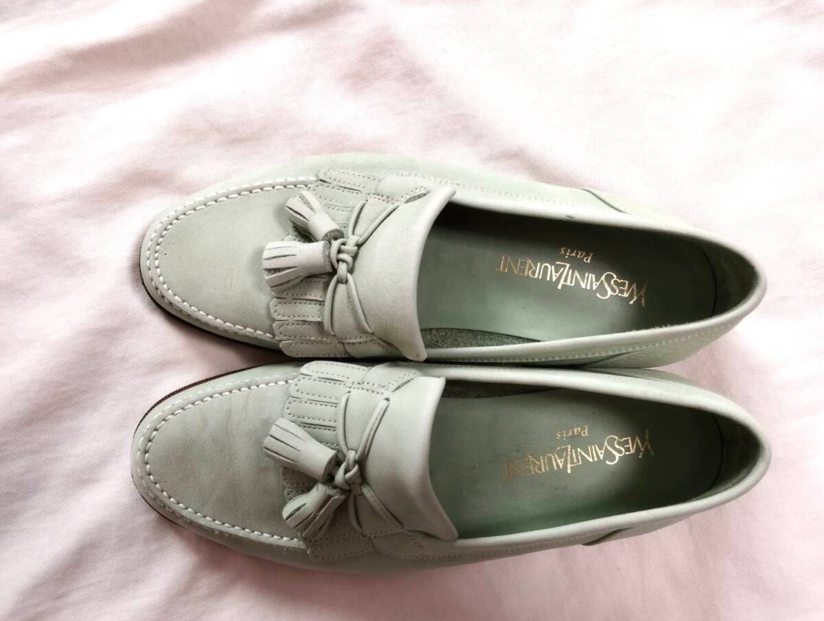 Yahoo!オークション - イブサンローラン ペパーミントグリーン ヌバッ...