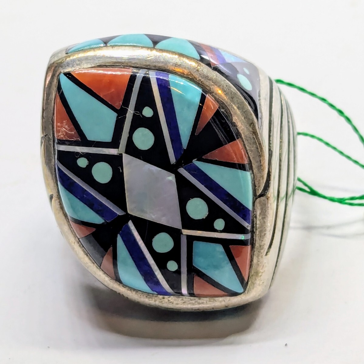 Yahoo!オークション - ズニ ZUNI族マルチストーン モザイクインレイ リ...