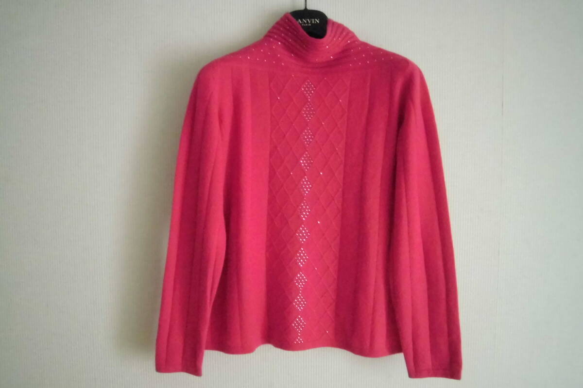 Yahoo!オークション - EL MIDAS カシミヤ100％ ビジュー付ハイネックセ...