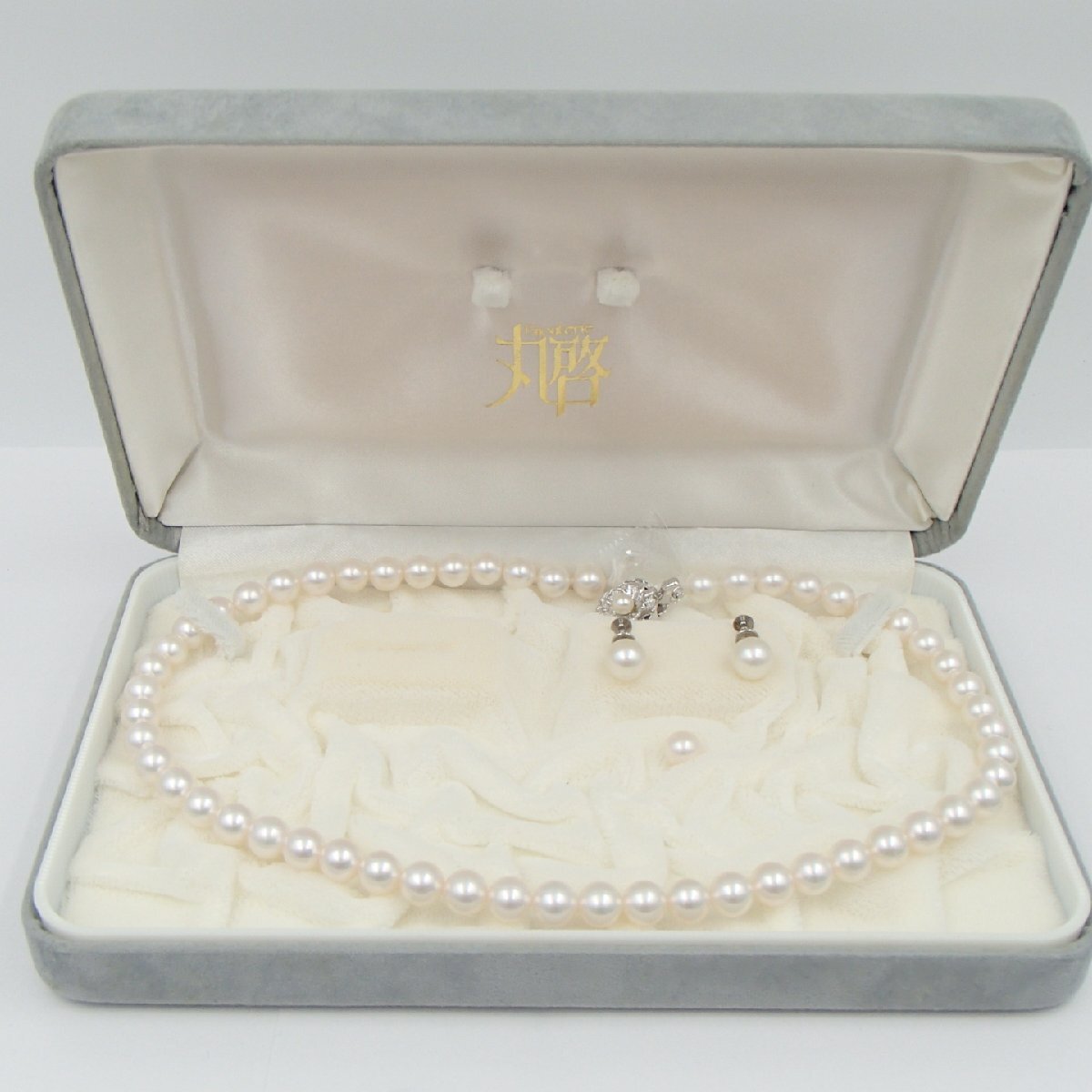 Yahoo!オークション - パール ネックレス イヤリング /PT850 約3.4g ...