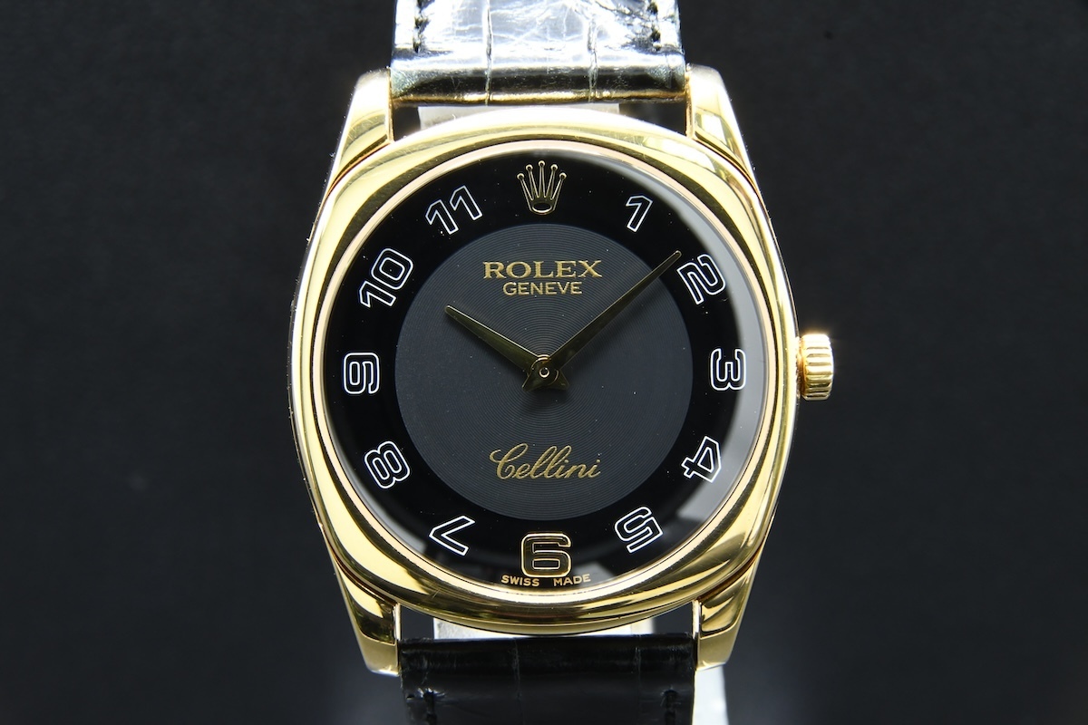 箱付 ROLEX Cellini Danaos Ref:4233 Cal:1602 ロレックス チェリーニ ダナオス K番 18K YG 黒文字盤 腕時計 28922(チェリーニ)｜売買された ...