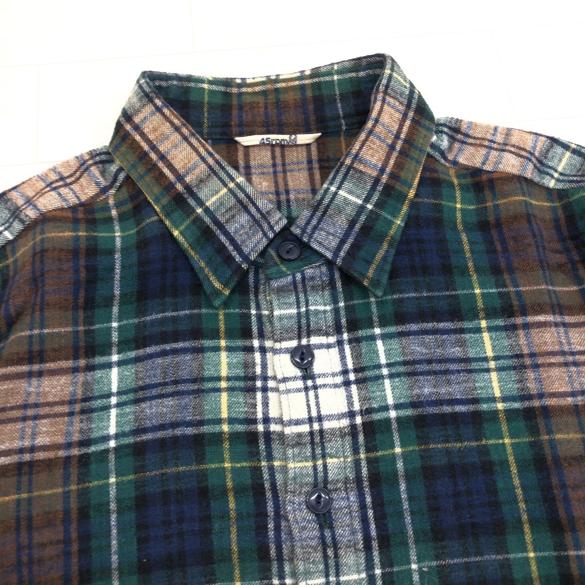 Yahoo!オークション - 45rpm 45アールピーエム チェック柄 プルオーバ...