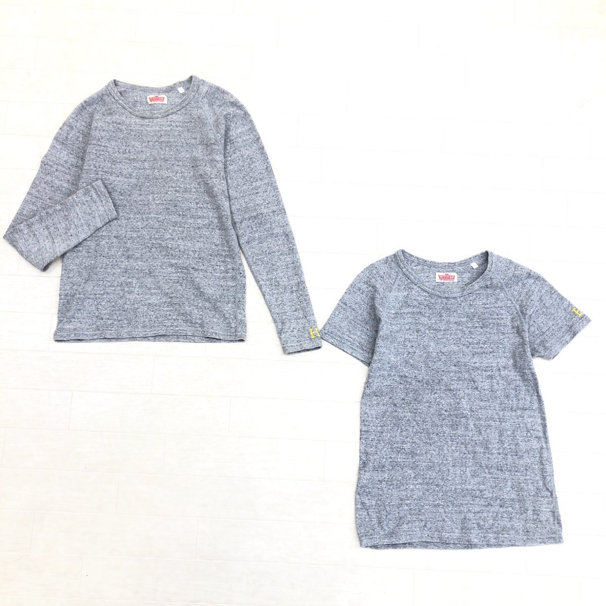 HR MARKET ハリウッドランチマーケット 定番 H刺繍 ストレッチフライス Tシャツ 長袖 半袖 2点セット 1 グレー ハリラン 聖林公司 日本製(トップス)｜売買されたオークション ...