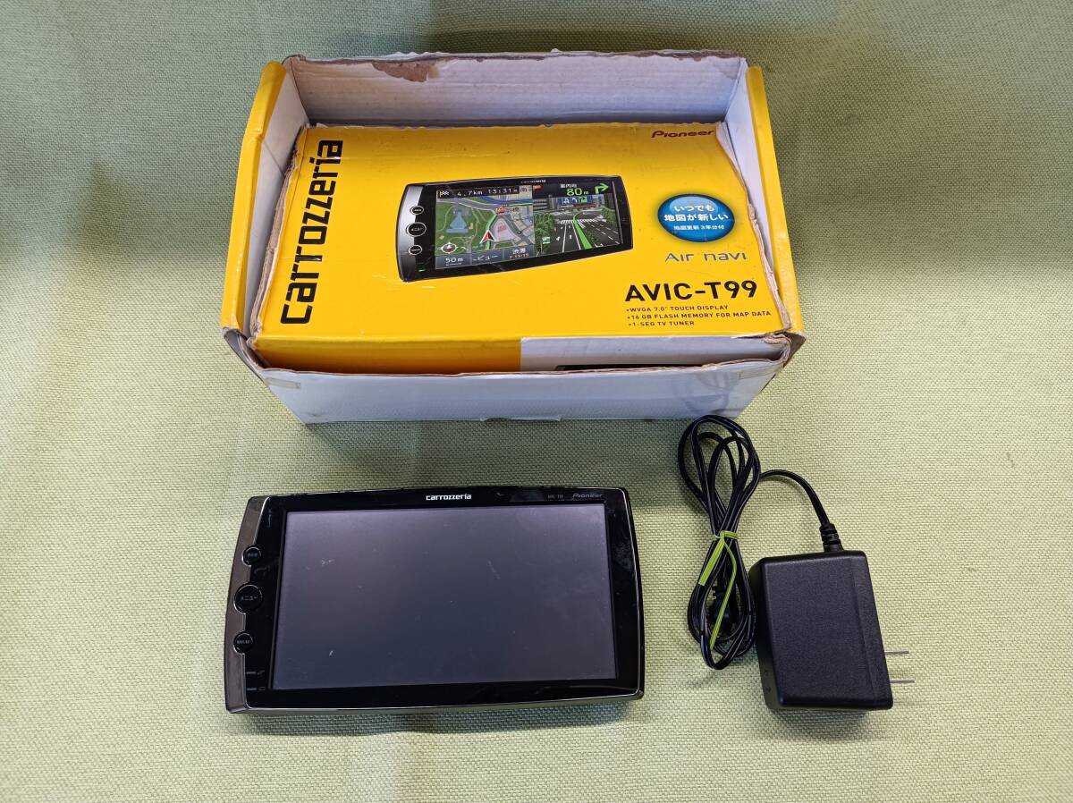 QAZ13746 カロッツェリア carrozzeria Air navi AVIC-T99 7V型ワイド液晶 ポータブルナビ 地デジ ワンセグ SDカード 説明書等付属品(メモリーナビ ...