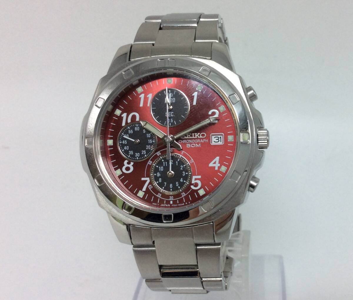 Yahoo!オークション - BB3 【QZ/稼働】セイコー クロノグラフ 7T92-0CA...