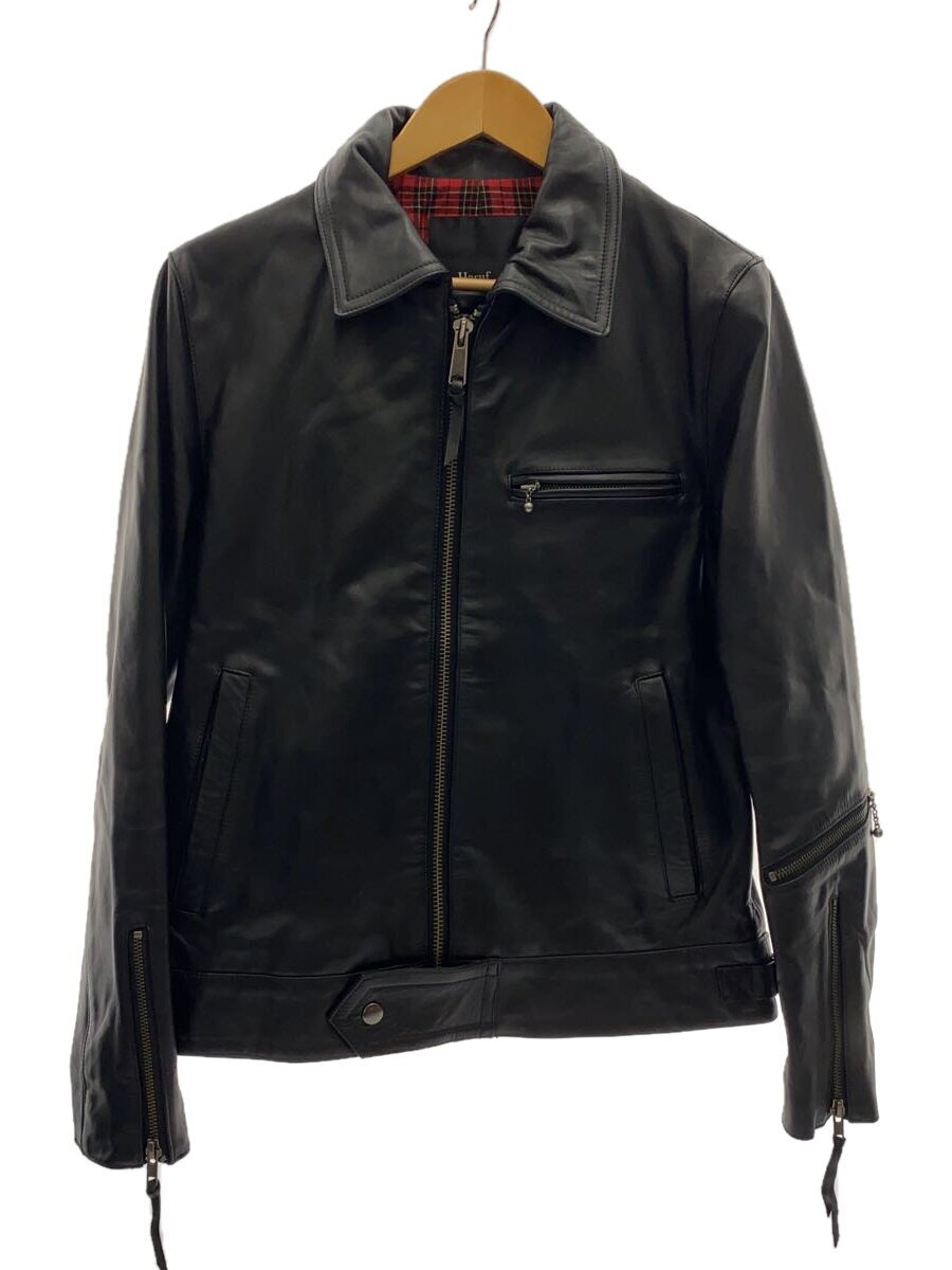 Yahoo!オークション - Haruf ホースレザー シングルライダースジャケッ...