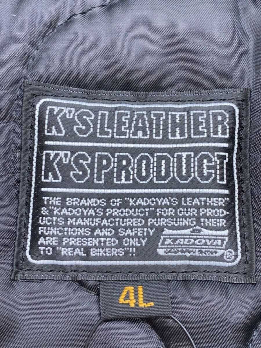 Yahoo!オークション - K’S KADOYA シングルライダースジャケット/4L/牛...