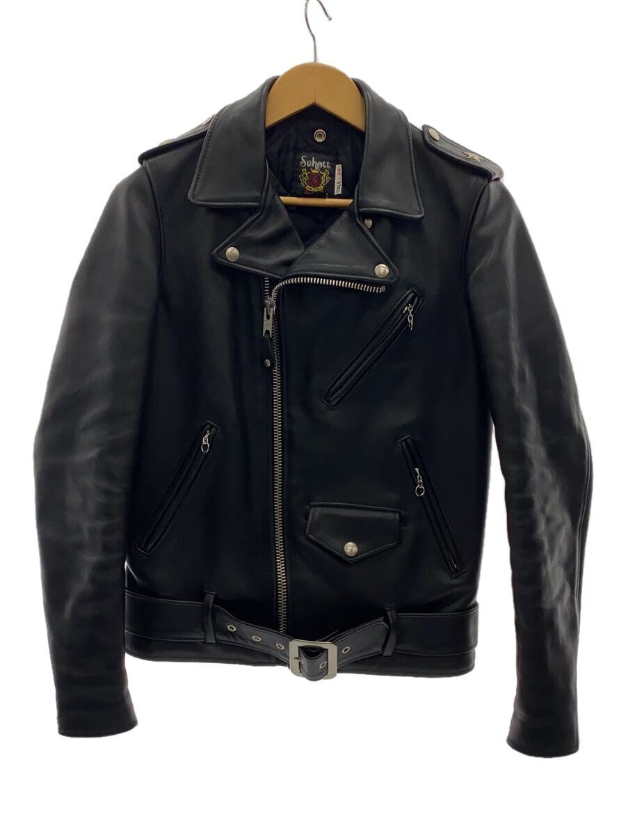 Schott 613UST ワンスターダブルライダースジャケット/サイズ：34/牛革/ブラック/7164(ライダースジャケット)｜売買されたオークション情報、yahooの商品情報をアーカイブ ...
