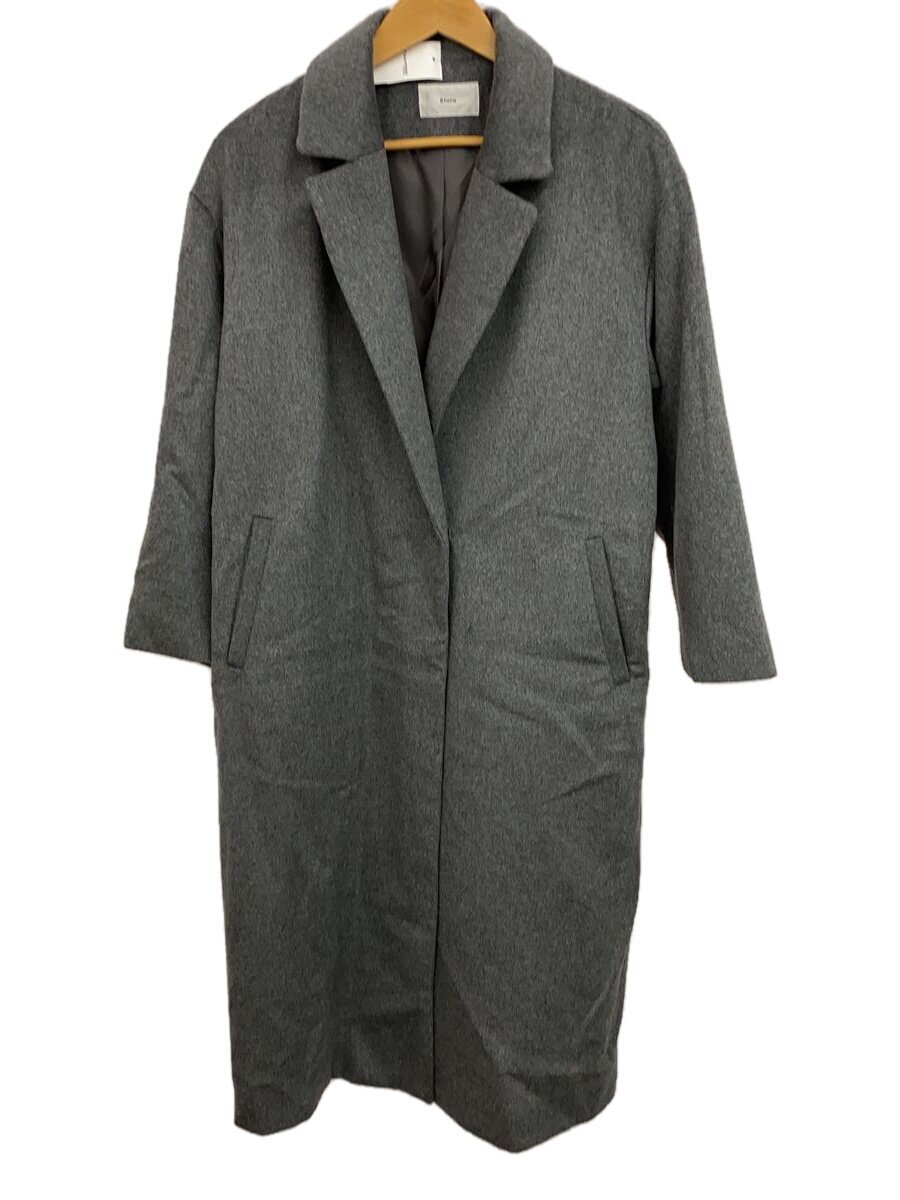 Yahoo!オークション - Elura コート/M/ウール/GRY/無地/EL7311AD13
