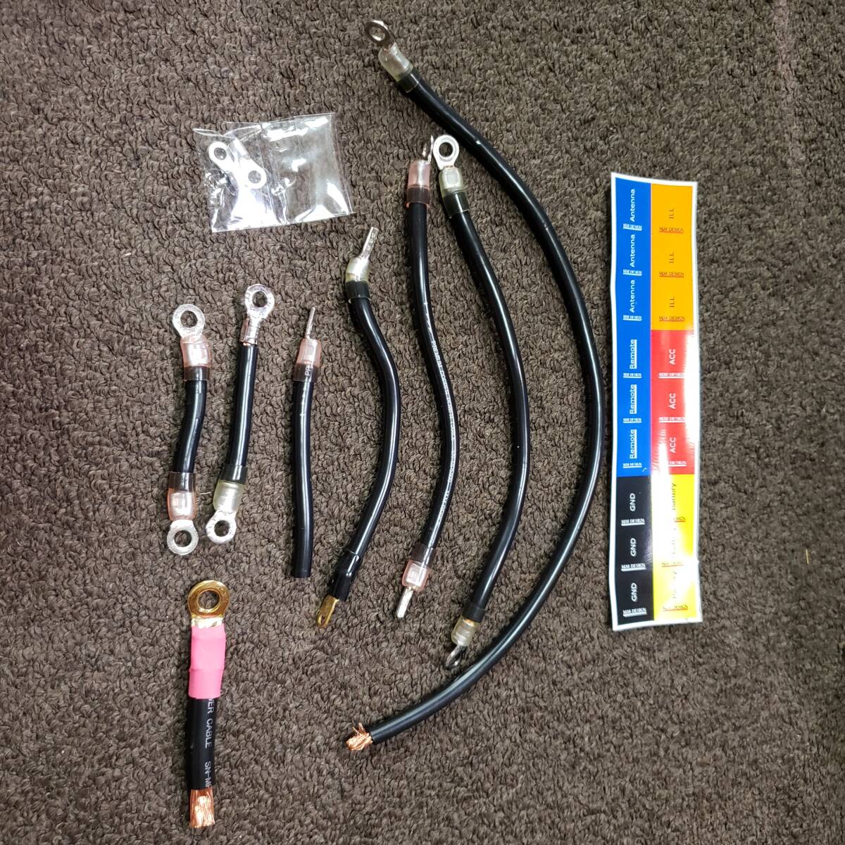 Yahoo!オークション - M&M DESIGN SN-MP5800 8AWGパワーケーブル 1.45...