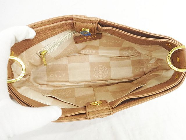 Yahoo!オークション - 良品 ATAO アタオ chivy 2WAY レザー ショルダー...