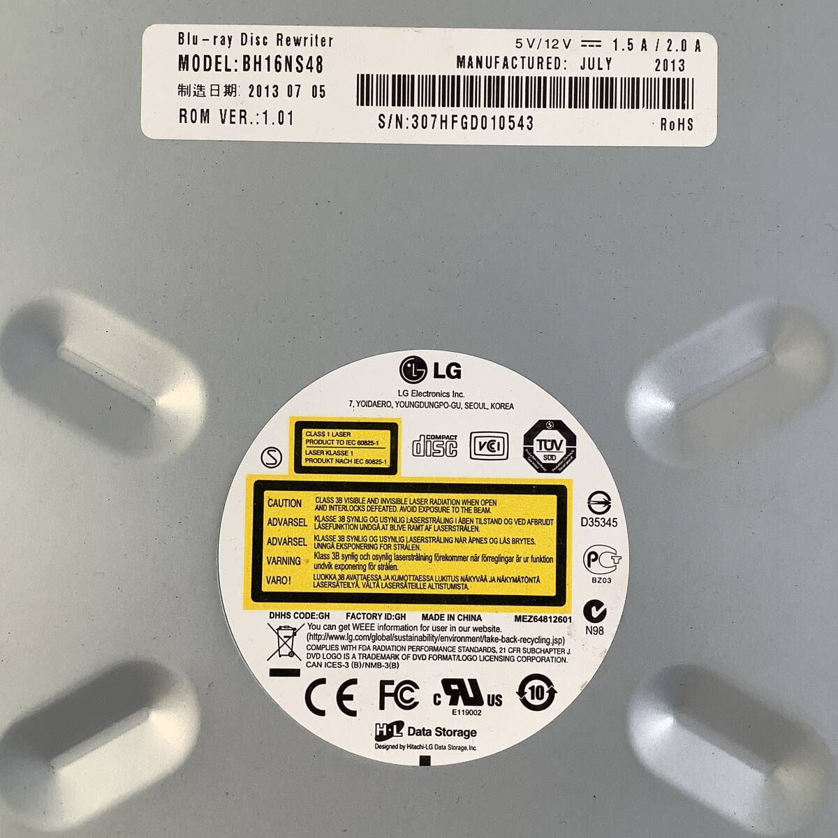 Yahoo!オークション - S6100366 LG BH16NS48 Blu-ray 内蔵 ブルーレイ...