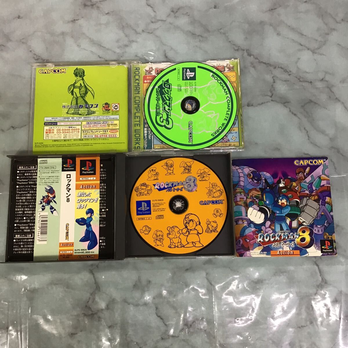 日本代購代標第一品牌【樂淘letao】－SP1 プレイステーション ロックマンシリーズ 7本 まとめ 現状品 箱説付 プレステ