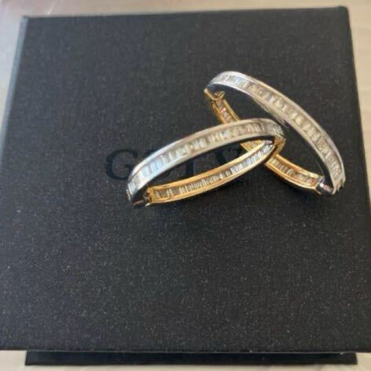 Yahoo!オークション - GSTV ピアリング プラチナ K18 YG イヤリング ピ...