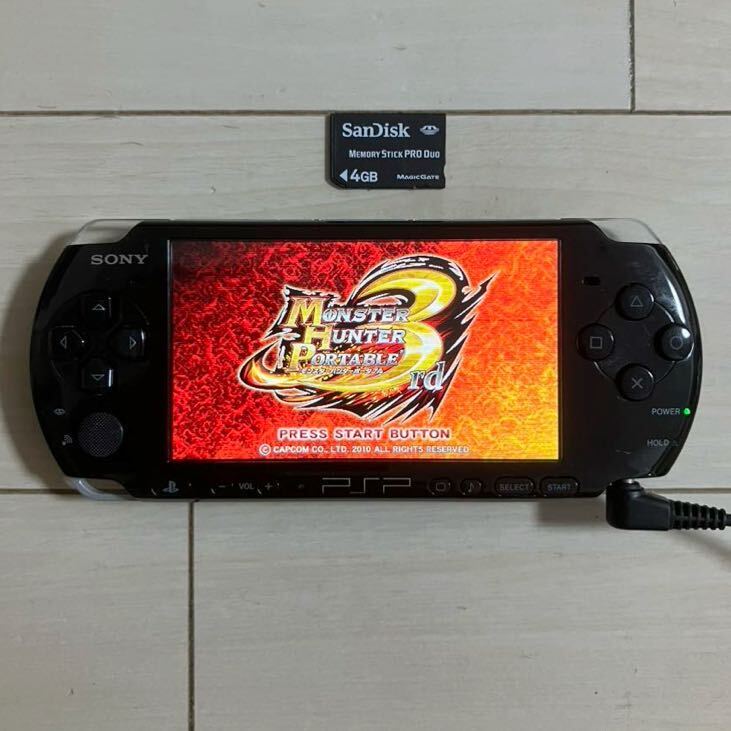 Yahoo!オークション - SONY PSP 本体 PSP-3000 メモリーカード 4GB 付...