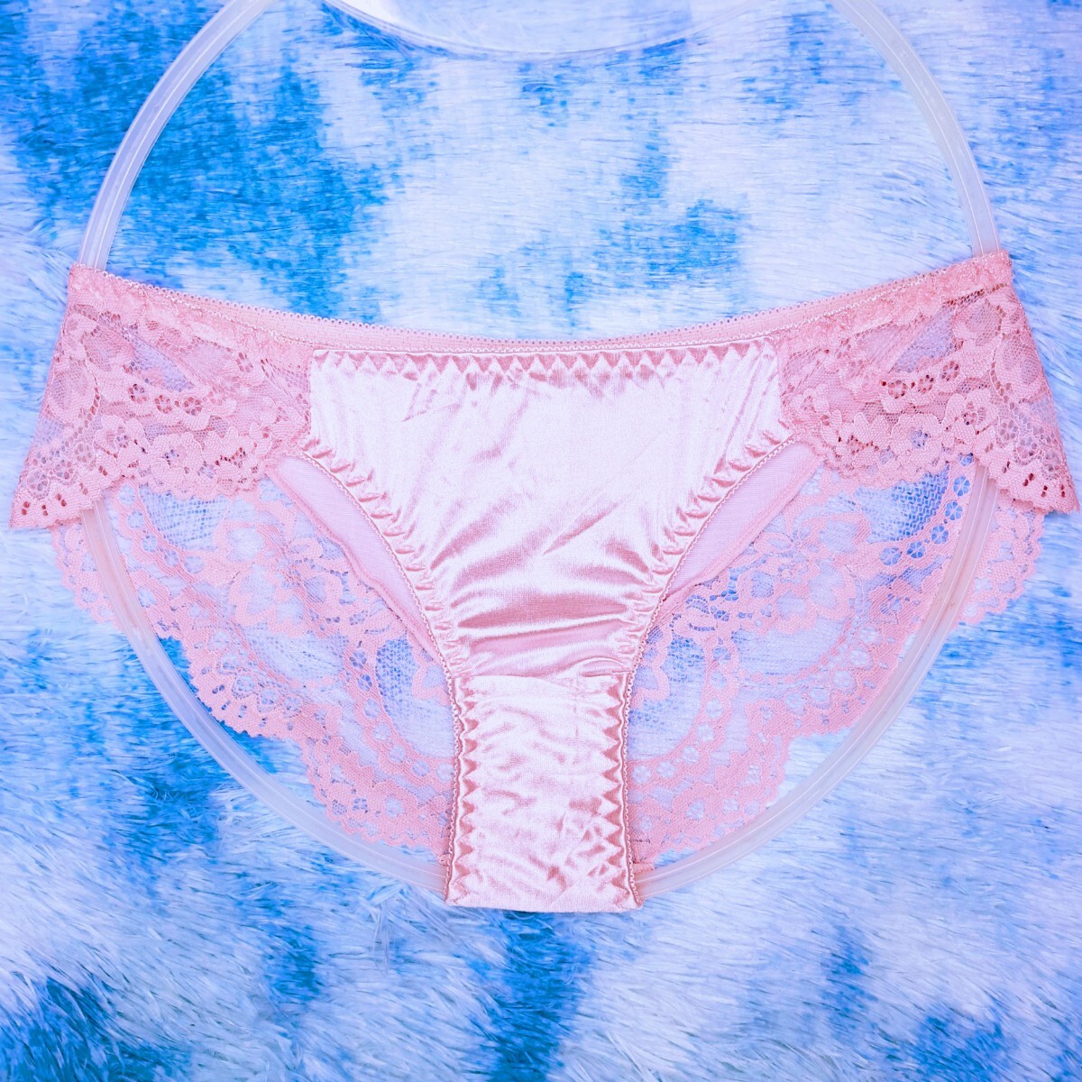 Yahoo!オークション - pl-162 LLサイズくらい 光沢ピンク レース付き ...