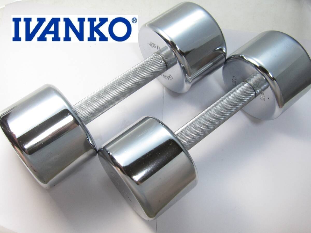 Yahoo!オークション - 定価37950円 IVANKO クロームダンベル 回転式 1...