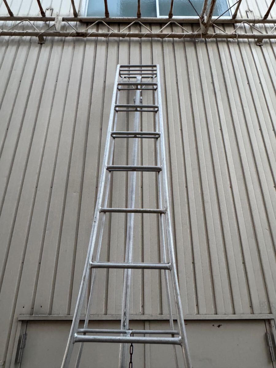 Yahoo!オークション - w西w056 園芸 アルミ ハシゴ 12段 造園 剪定 梯...