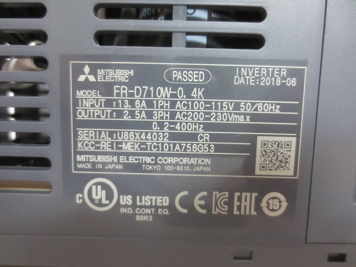 Yahoo!オークション - MITSUBISHI 三菱 FR-D710W-0.4K インバーター ...
