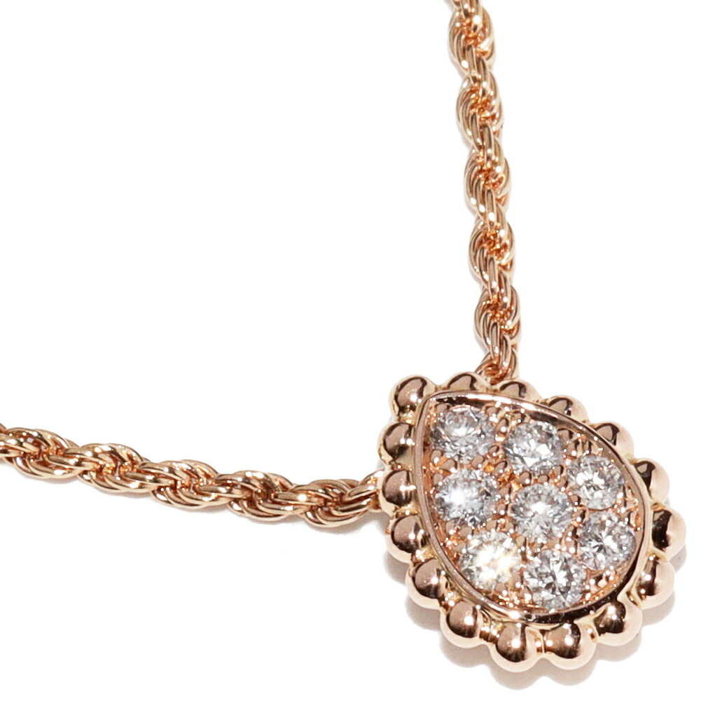 Yahoo!オークション - ブシュロン ペンダントネックレス K18PG ダイヤ8...