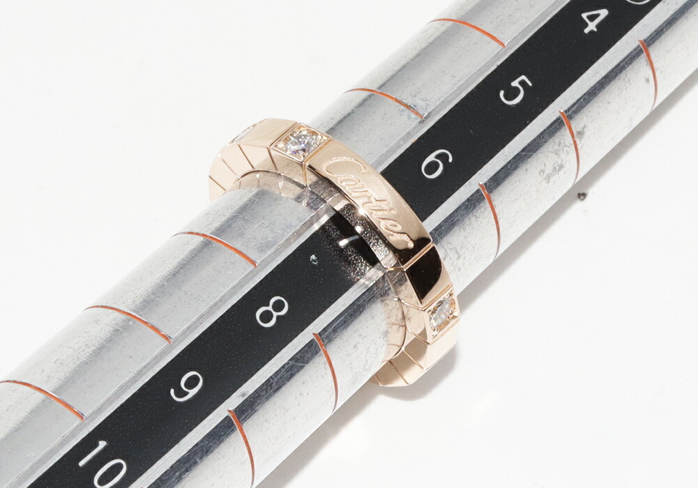 Yahoo!オークション - カルティエ 指輪 K18PG ダイヤ8P ラニエールリン...