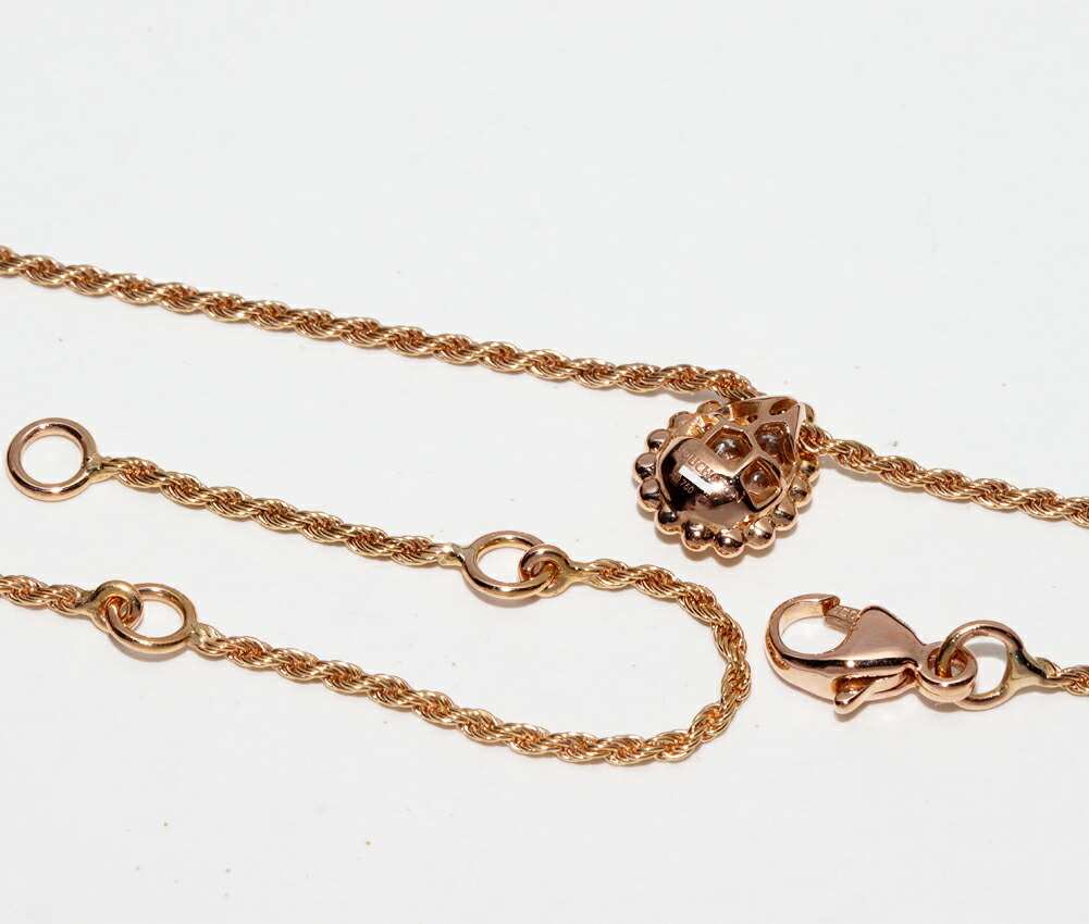 Yahoo!オークション - ブシュロン ペンダントネックレス K18PG ダイヤ8...