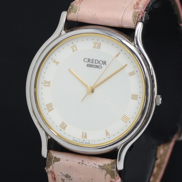 Yahoo!オークション - 1円 稼動 QZ 良品 セイコー クレドール 8J81-6A3...