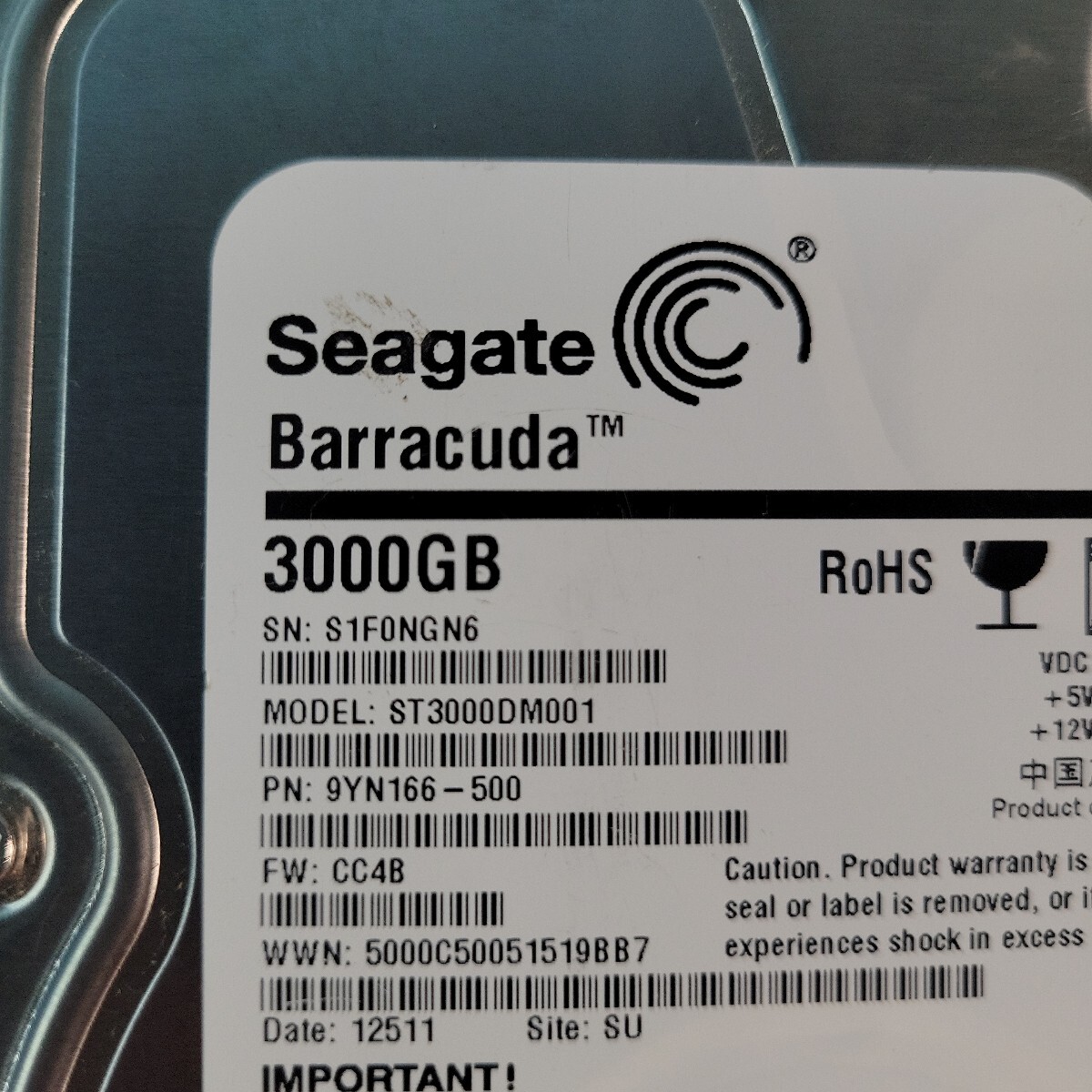 Yahoo!オークション - Seagate BarraCuda ST3000DM001 3TB HDD SATA 3....