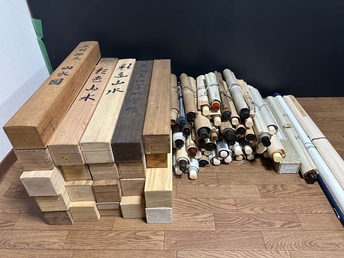 Yahoo!オークション - [B127] 大量 掛軸 掛け軸 色々 未チェック 日本...