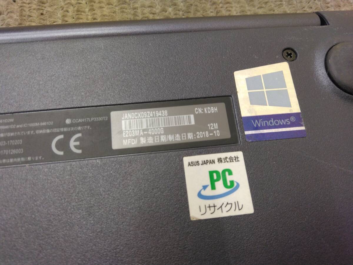 Yahoo!オークション - M756 机 現状品 ASUS E203M 9461D2W 11.6インチ ...